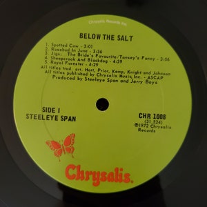 1972 Steeleye Span – Below the Salt Album, CHR 1008, Spotted Cow, King ...