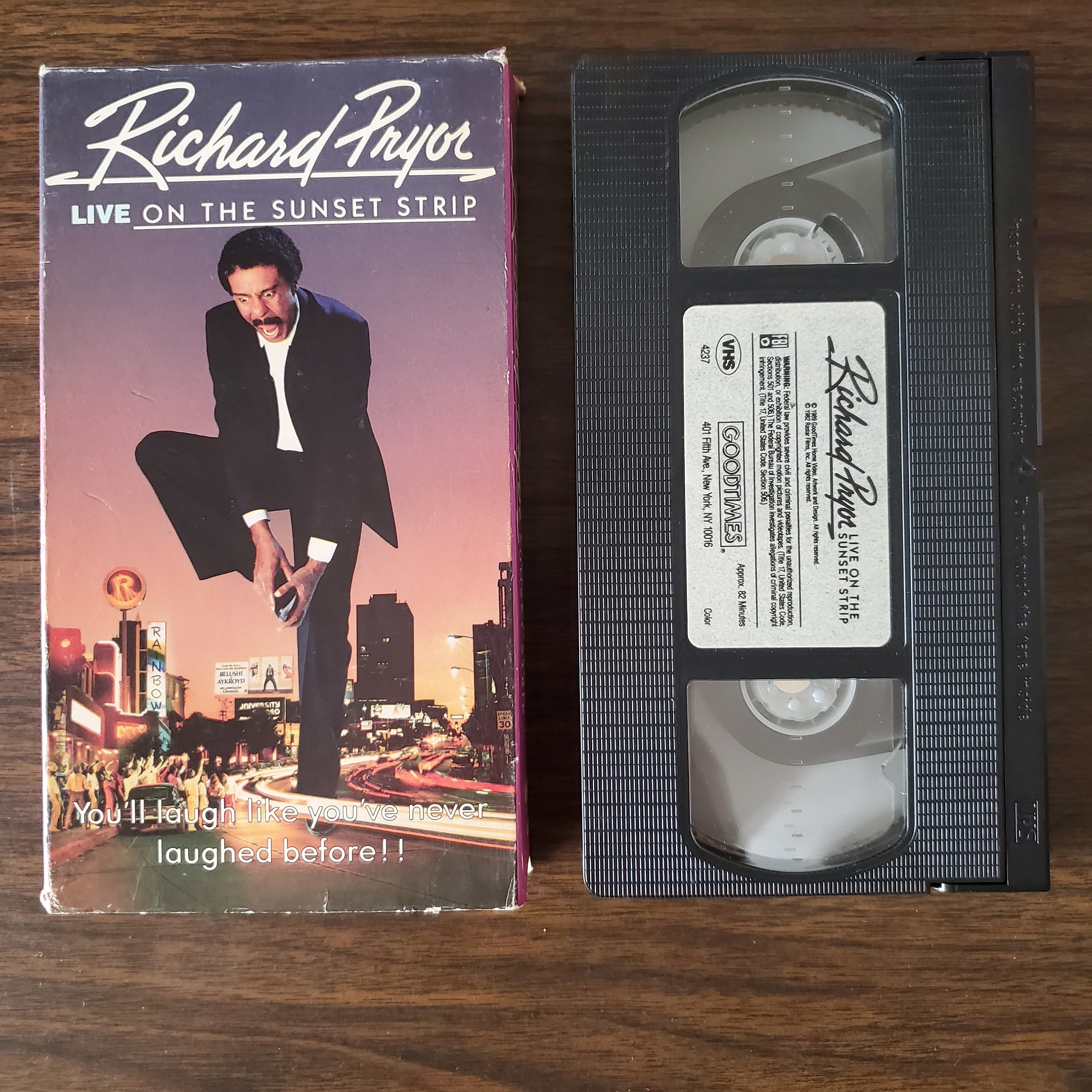 Richard Pryor: Live on the Sunset Strip VHS 1982 Richard | Etsy