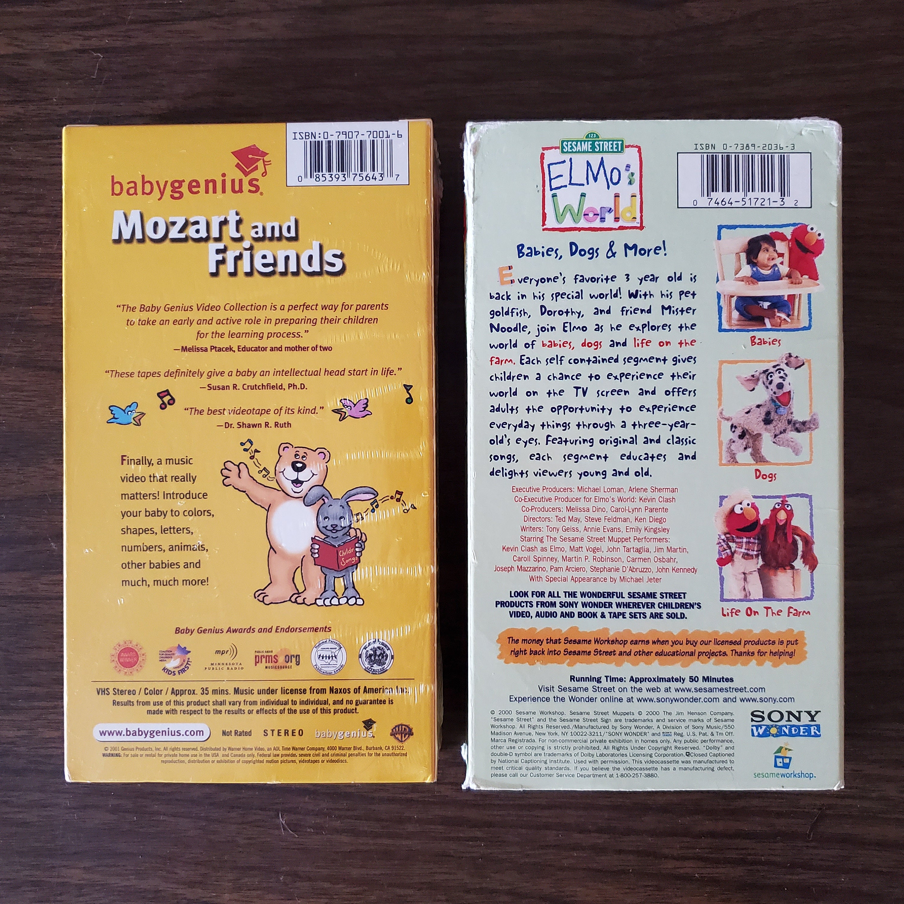 Kids VHS Tapes – Baby Genius, Sesame Street Elmo's World - Etsy