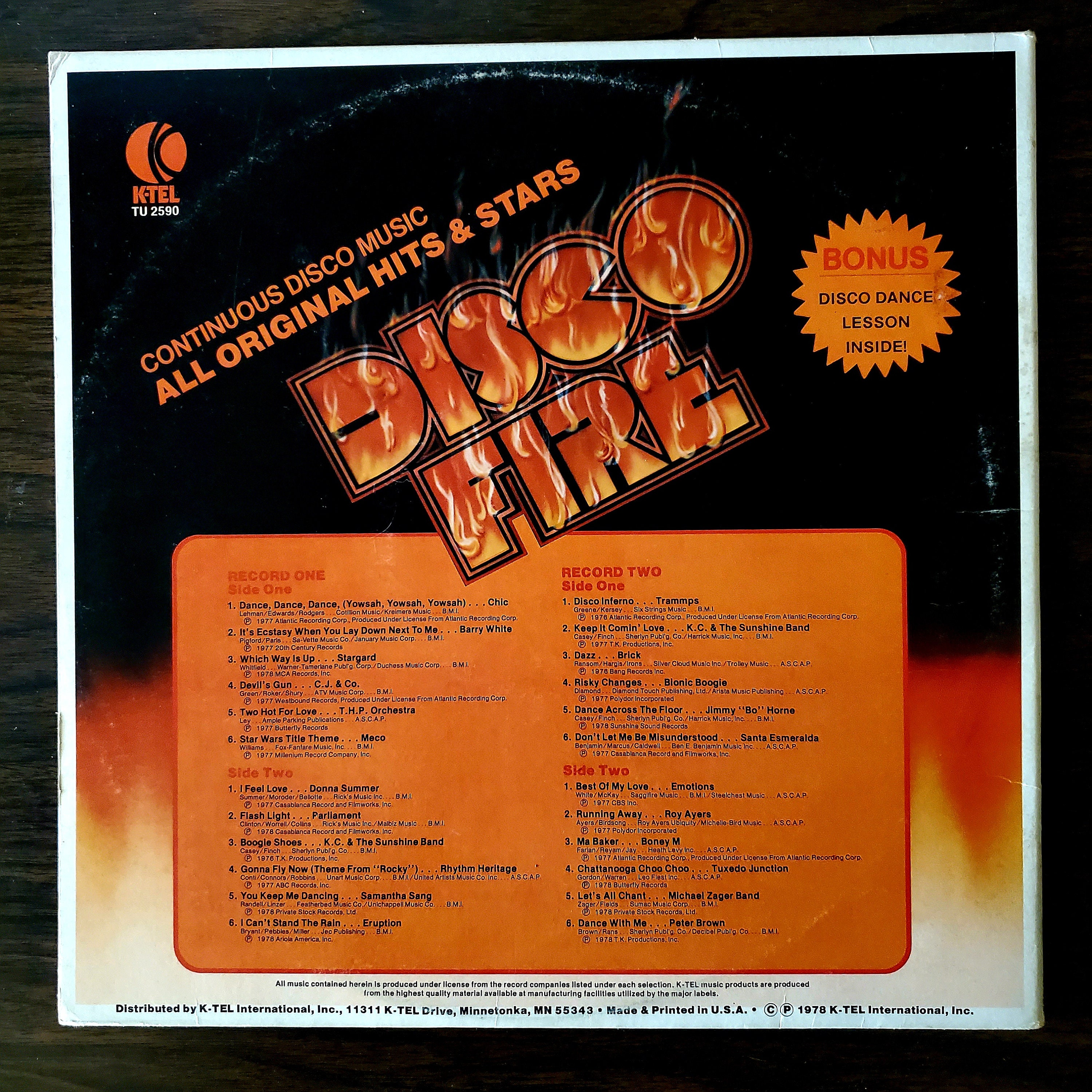 Vintage Record: Disco Fire Disco Music 1978 Double Album - Etsy