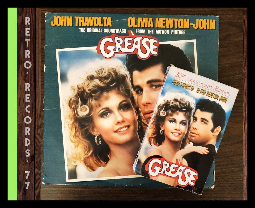 Grease Record LP & VHS Motion Picture Sountrack, 1978, John Travolta ...