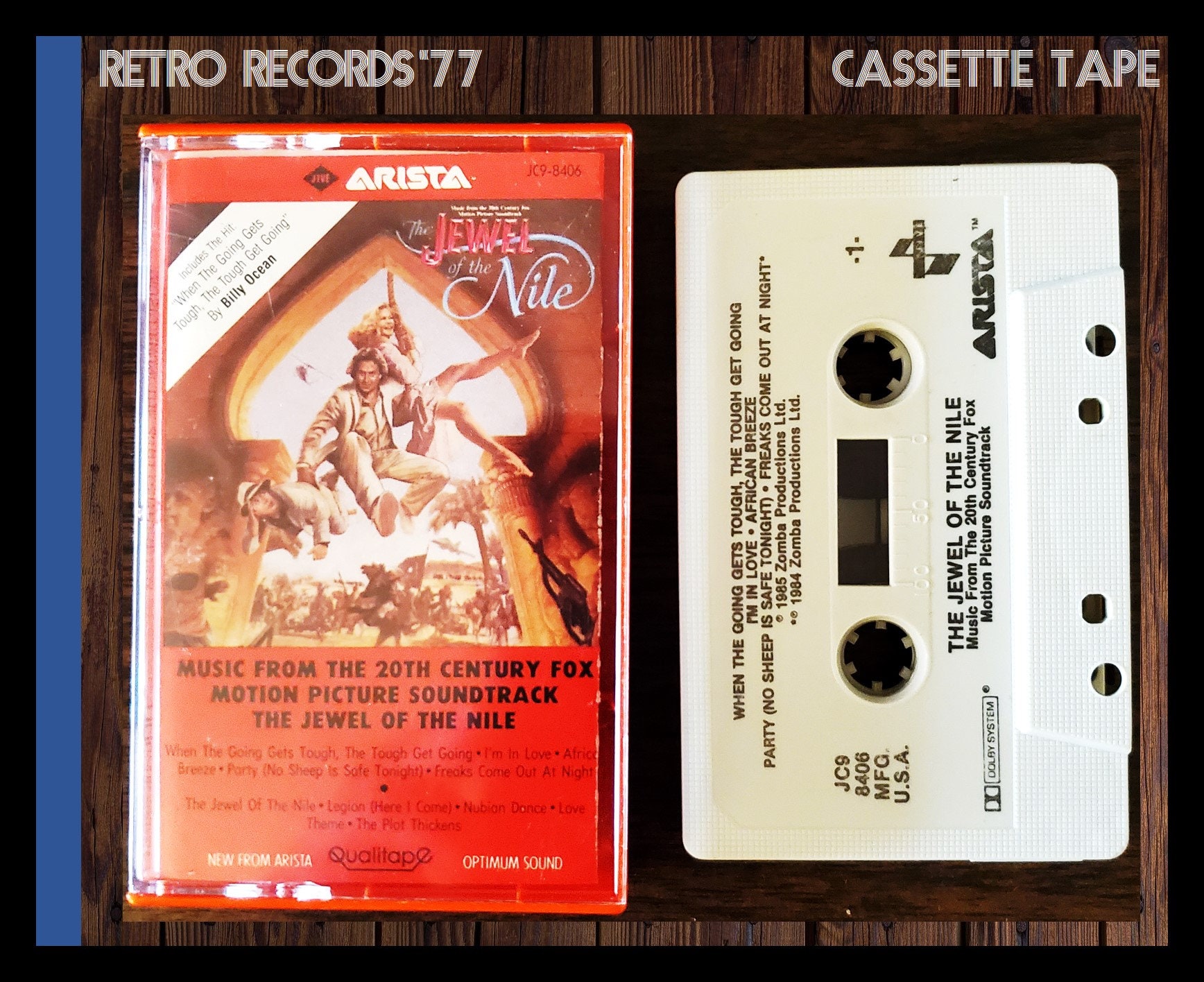 1985 the Jewel of the Nile original Motion Picture Soundtrack CASSETTE - Etsy