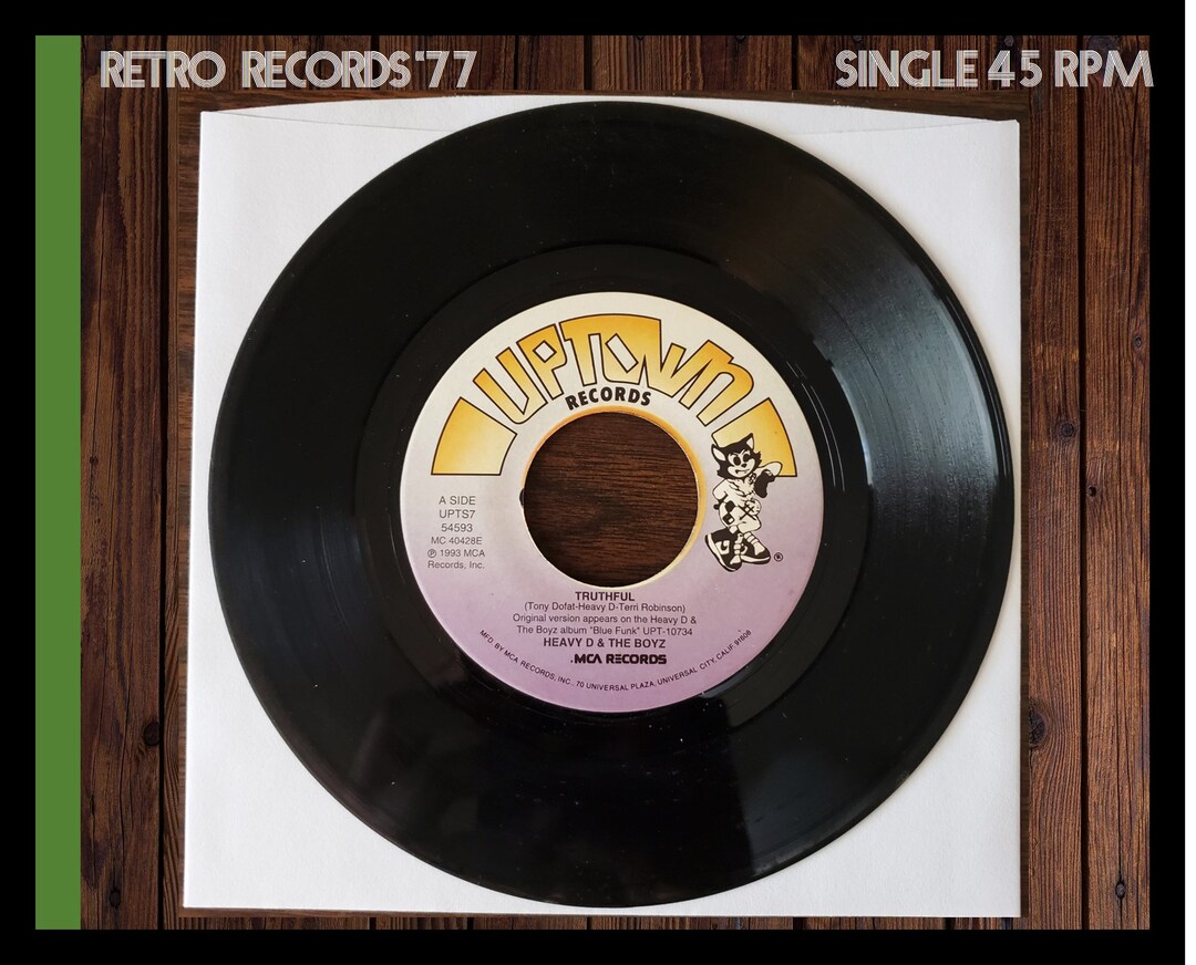 Heavy D & the Boyz-truthful / Blue Funk 45 RPM Single, 1988, Single ...