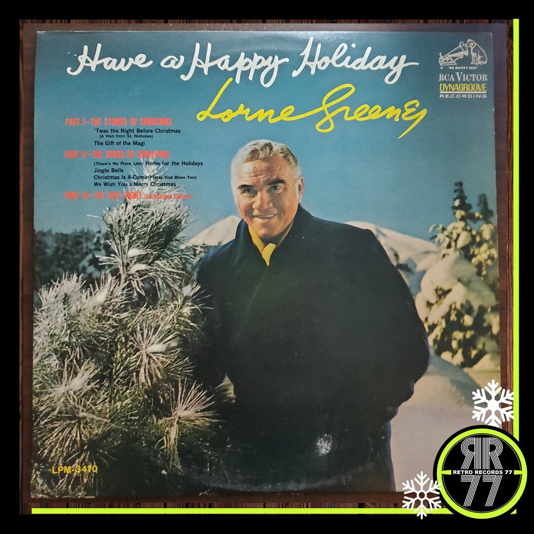 Have A Happy Holiday Lorne Greene Album, 1965, Spoken Word Christmas ...