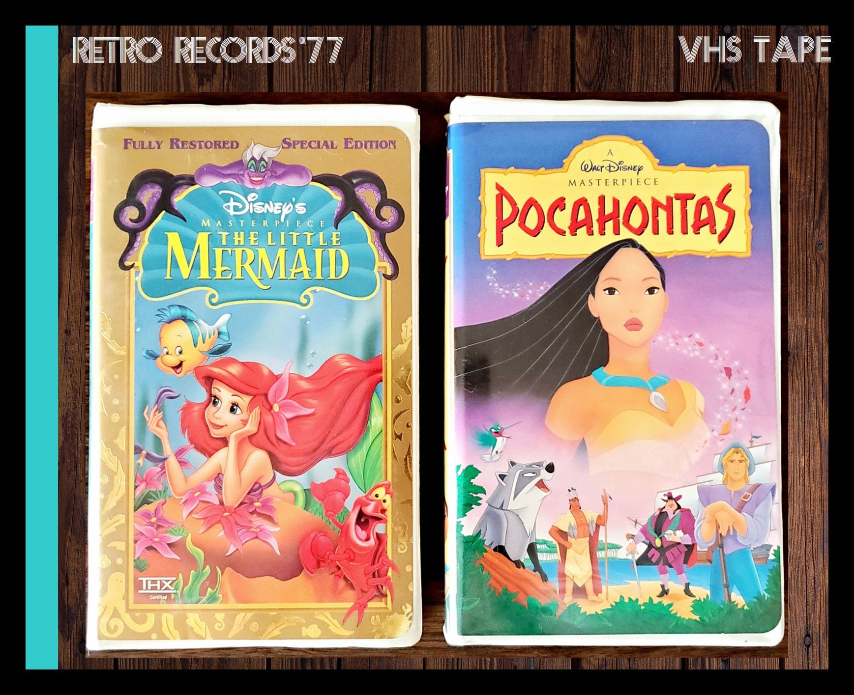 The Little Mermaid, Pocahontas, Disney VHS, Set 2 Disney VHS, Animation ...