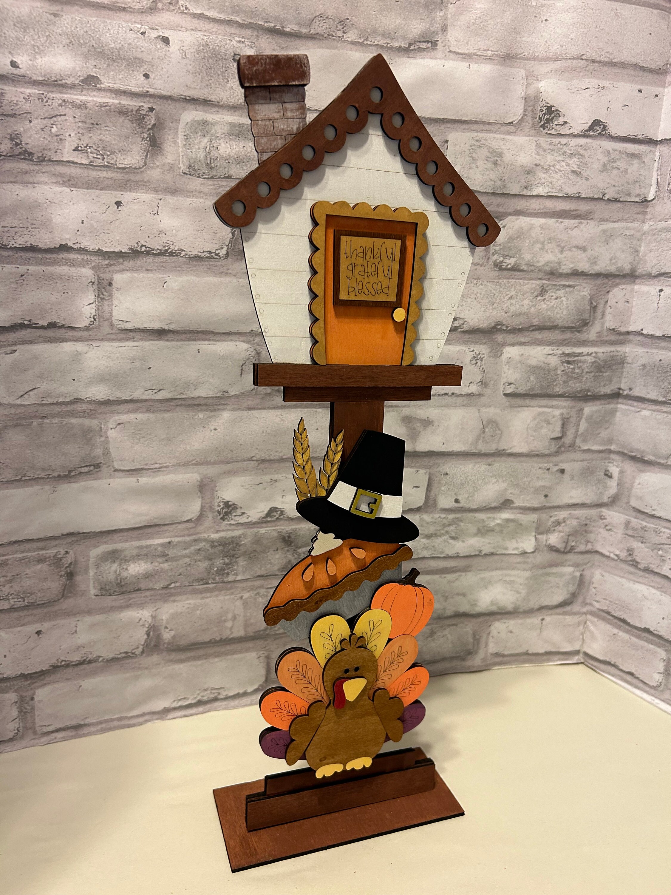 Wooden Interchangeable Thanksgiving Turkey Birdhouse With or Without ...