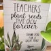 Plant Teacher Tags, Teacher Appreciation Gift Tags, Flower Sign ...
