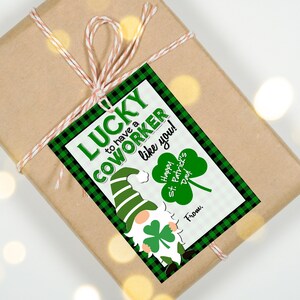 St. Patrick's Day Printable Tag, Lucky to Have A Coworker Like You ...