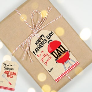 FATHER'S DAY Gift TAGS, Bbq Tags, Happy Father's Day, Grilling Tags ...