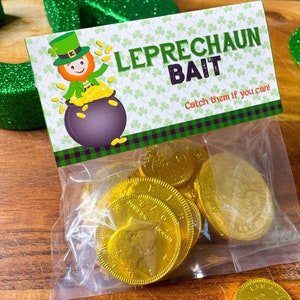 St. PATRICK'S DAY Treat Bag TOPPERS, Leprechaun Bait Tags, Pot of Gold ...