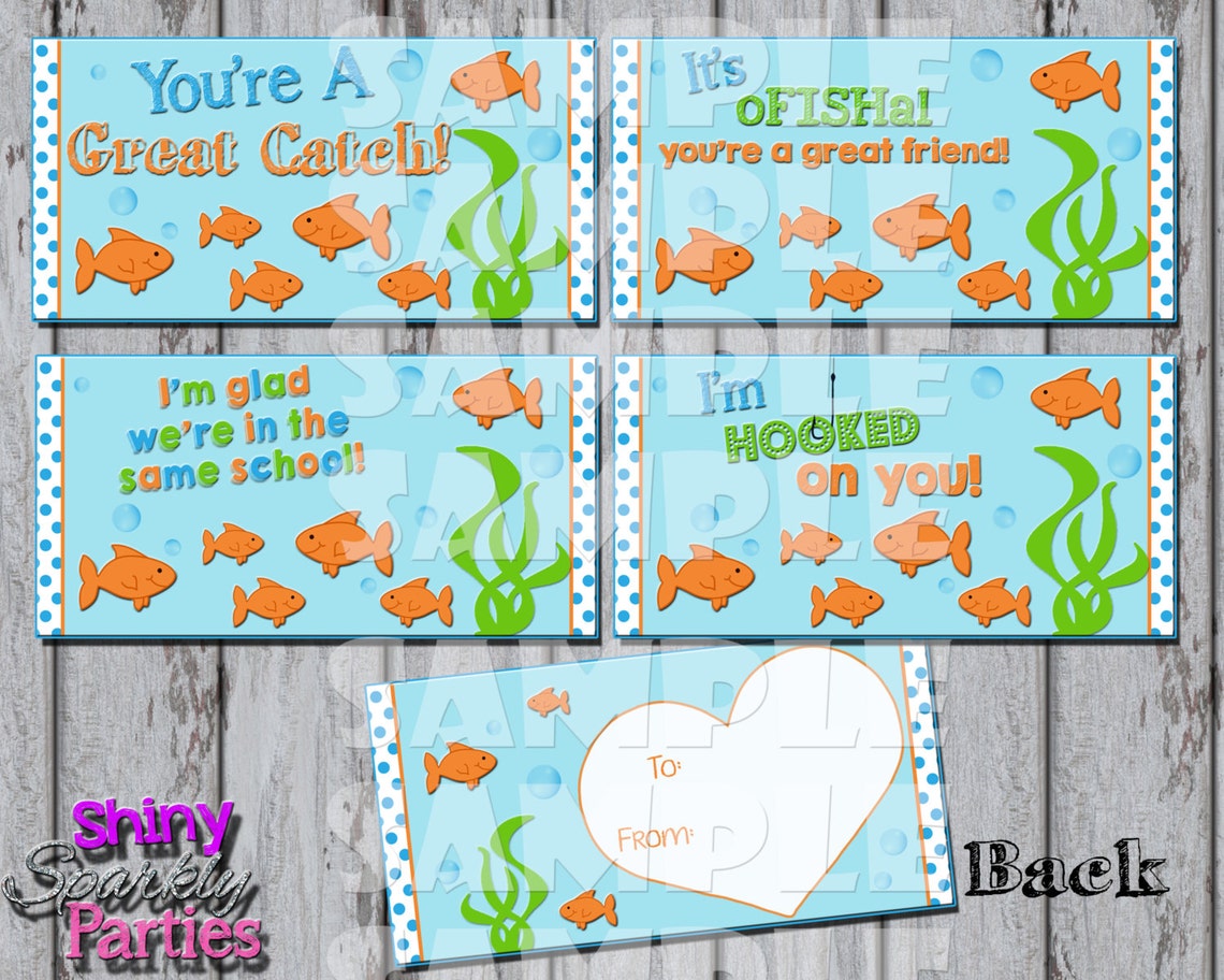 GOLDFISH VALENTINES Goldfish Treat Bag Toppers Gold Fish - Etsy
