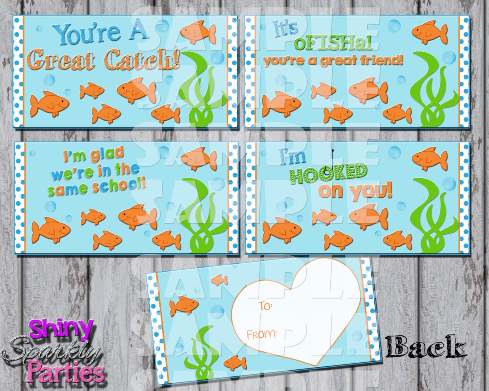 GOLDFISH VALENTINES Goldfish Treat Bag Toppers Gold Fish - Etsy