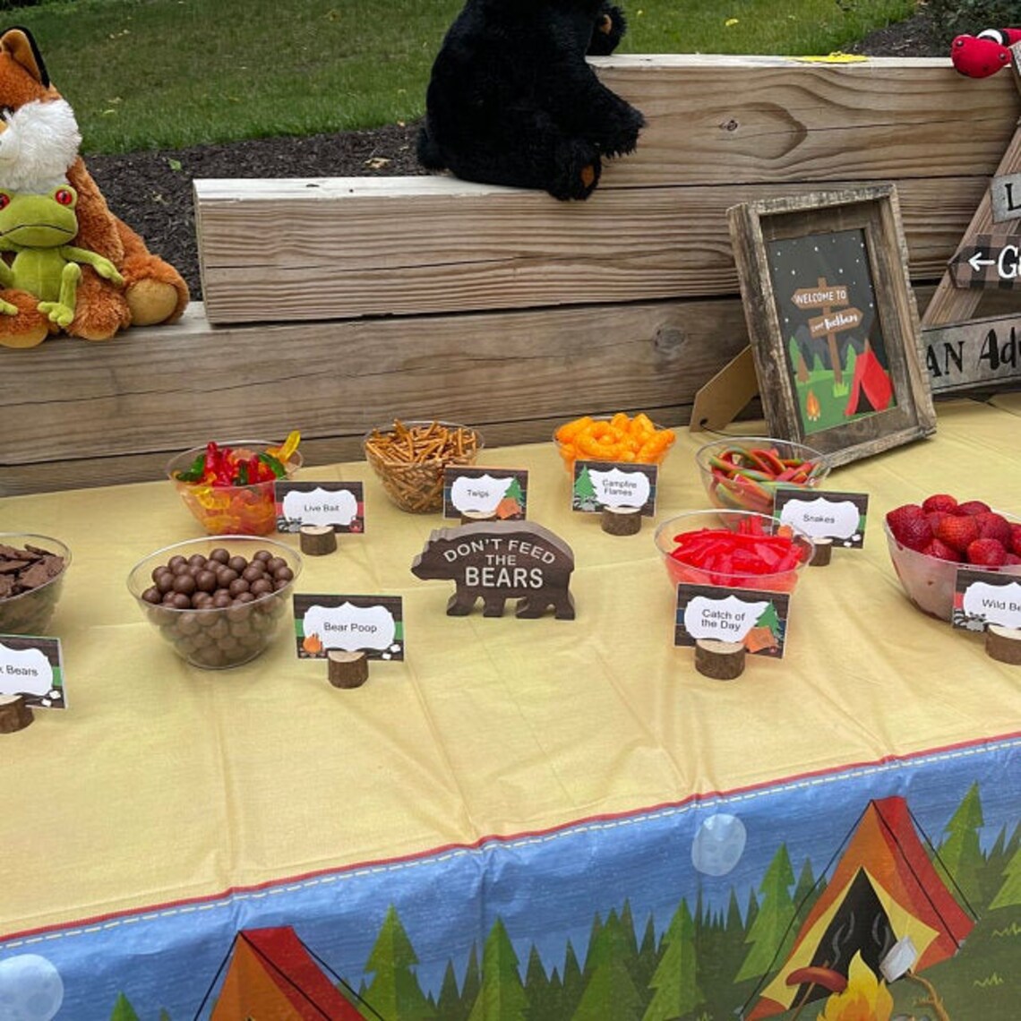 CAMPING FOOD LABELS Camping Birthday Camping Party - Etsy