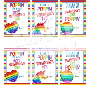 POP IT VALENTINES, Popit Valentine Cards, Valentine's Kids, Printable ...