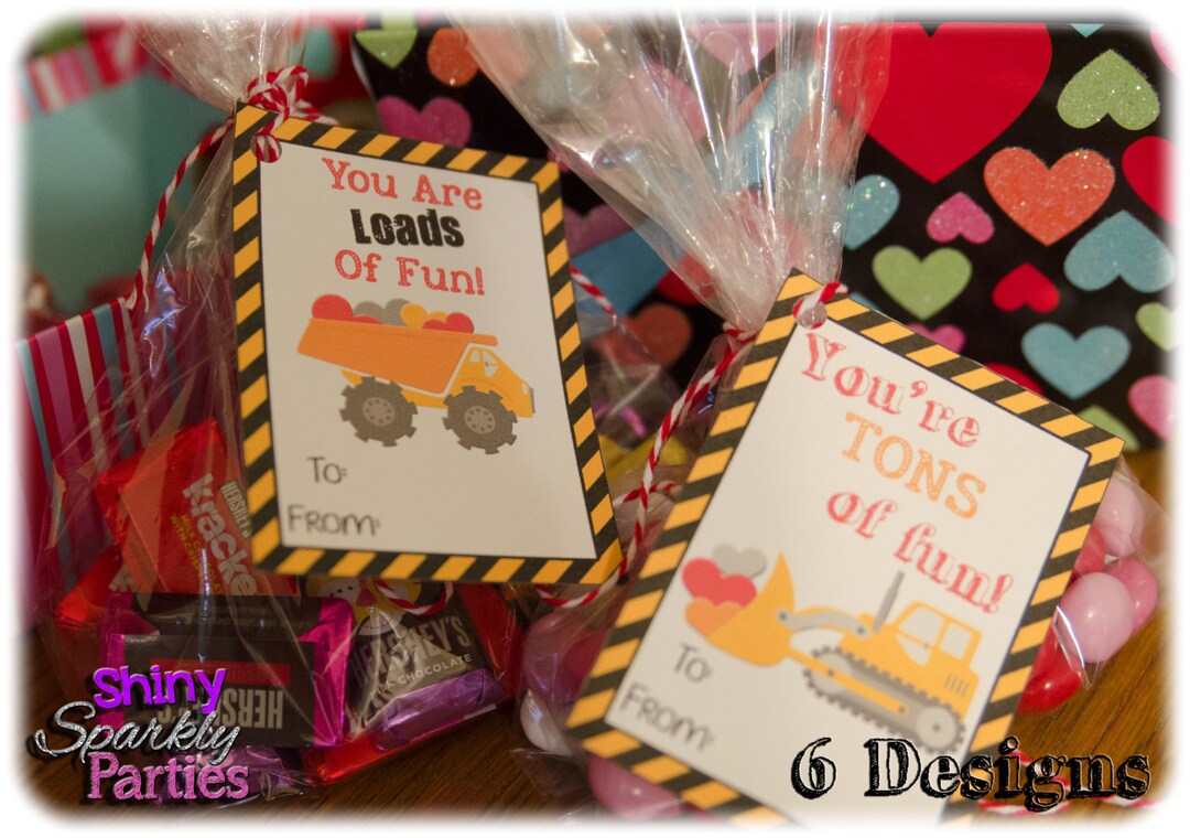 CONSTRUCTION VALENTINE CARDS Boys Valentine's Day Cards Diy Valentine ...