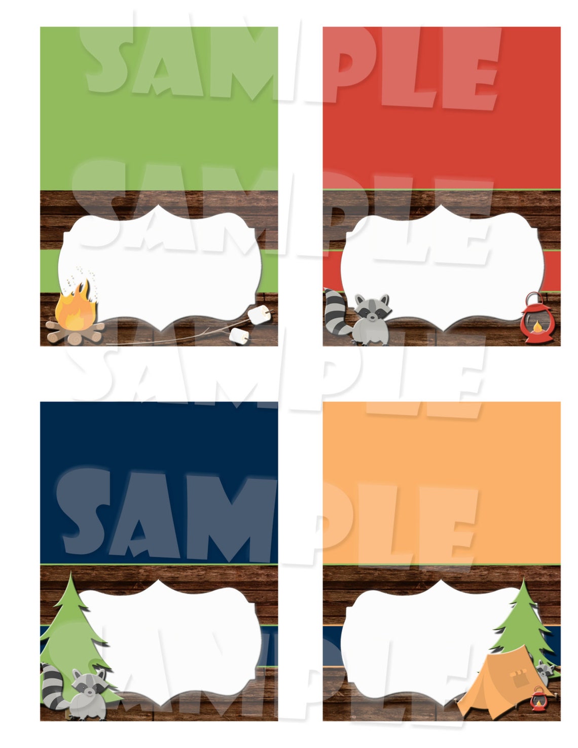 CAMPING FOOD LABELS - Camping Birthday - Camping Party - Camping Food ...