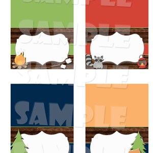 CAMPING FOOD LABELS - Camping Birthday - Camping Party - Camping Food ...