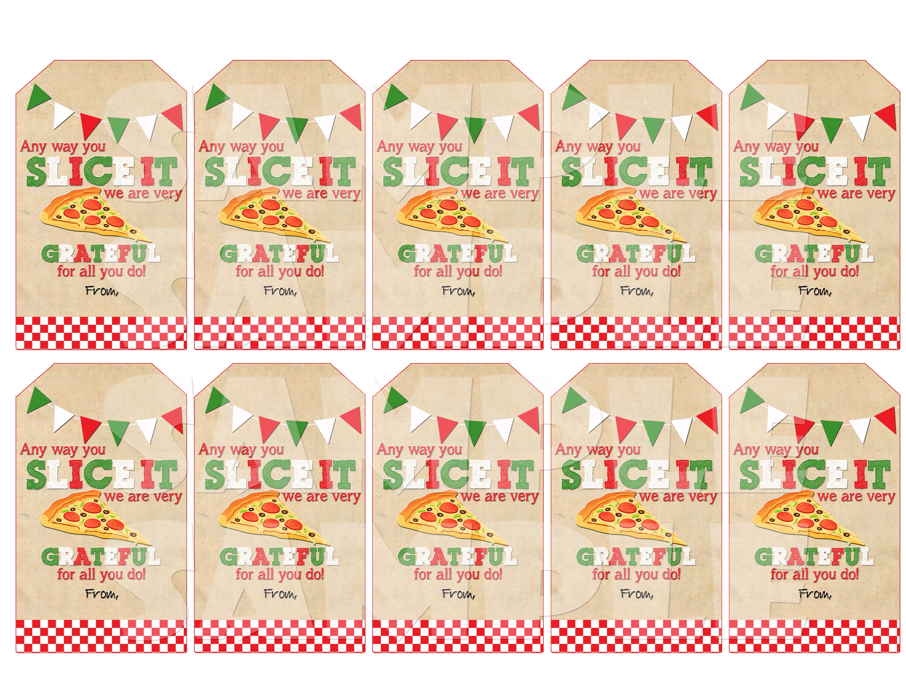 PIZZA TEACHER Tags, Back to School Tag, Teacher Appreciation Tag, Any ...