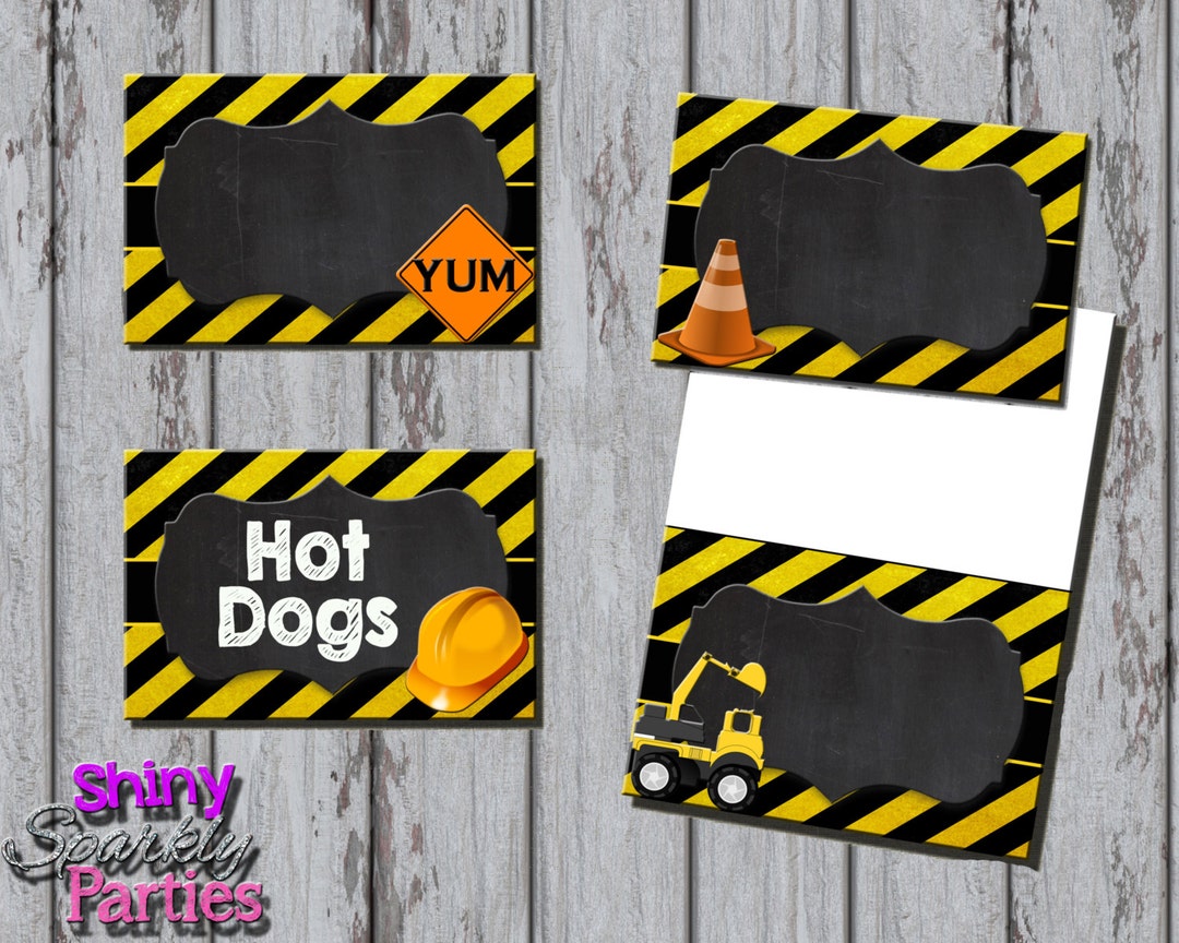 CONSTRUCTION LABELS - Construction Buffet Labels - Construction FOOD ...