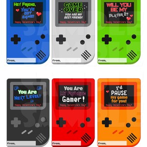 VIDEO GAME VALENTINES, Gaming Valentine Cards, Boys Valentines, Gamer ...