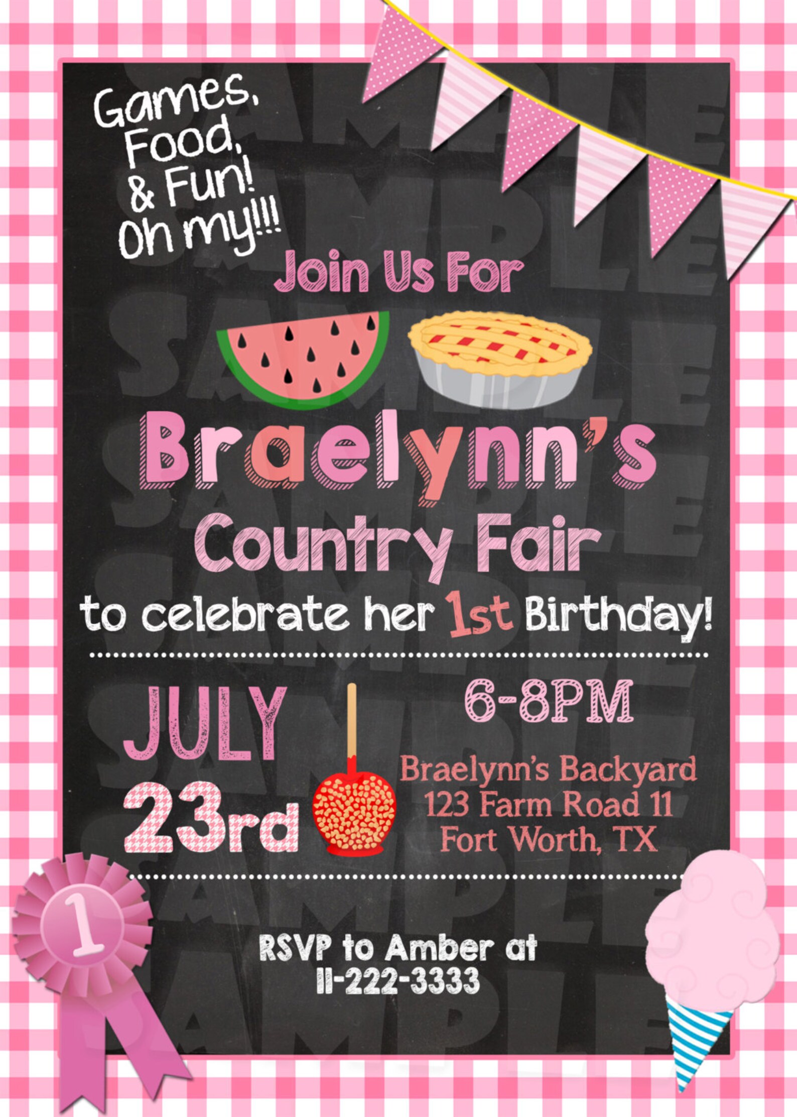COUNTRY FAIR INVITATION County Fair Country Birthday Fair - Etsy