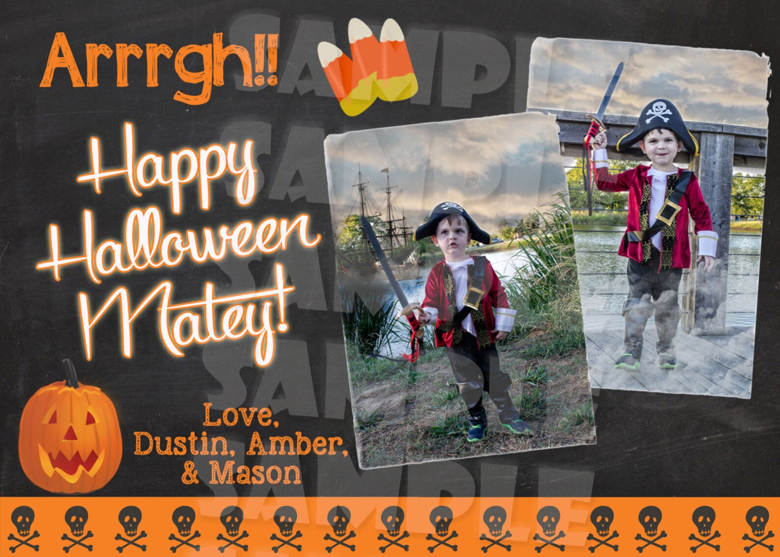 HALLOWEEN CARD Custom Halloween Photo Card Halloween - Etsy