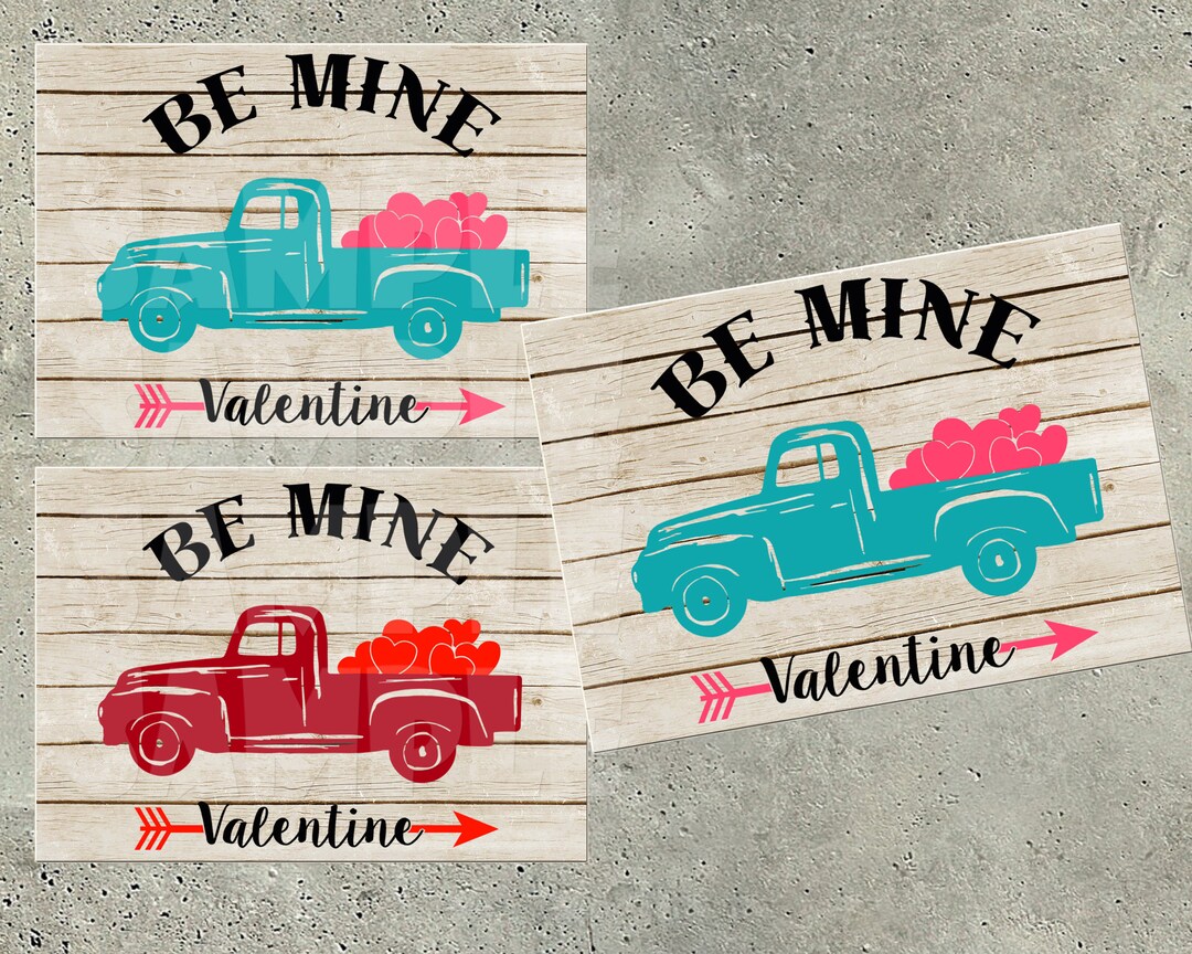 VALENTINE TRUCK CARDS, Truck Valentines, Valentines for the Classroom ...