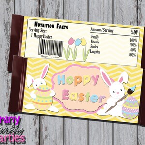 Printable EASTER CANDY Bar WRAPPERS Easter Bunny Candy | Etsy