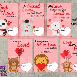 BIBLE VERSE VALENTINES Bible Scripture Valentine Cards - Etsy