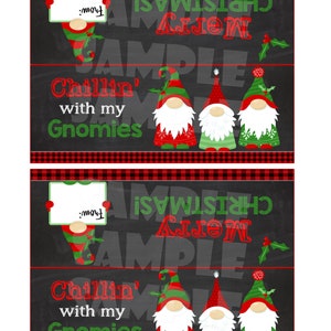GNOME TREAT Bag TOPPERS Christmas Bag Toppers Classroom - Etsy