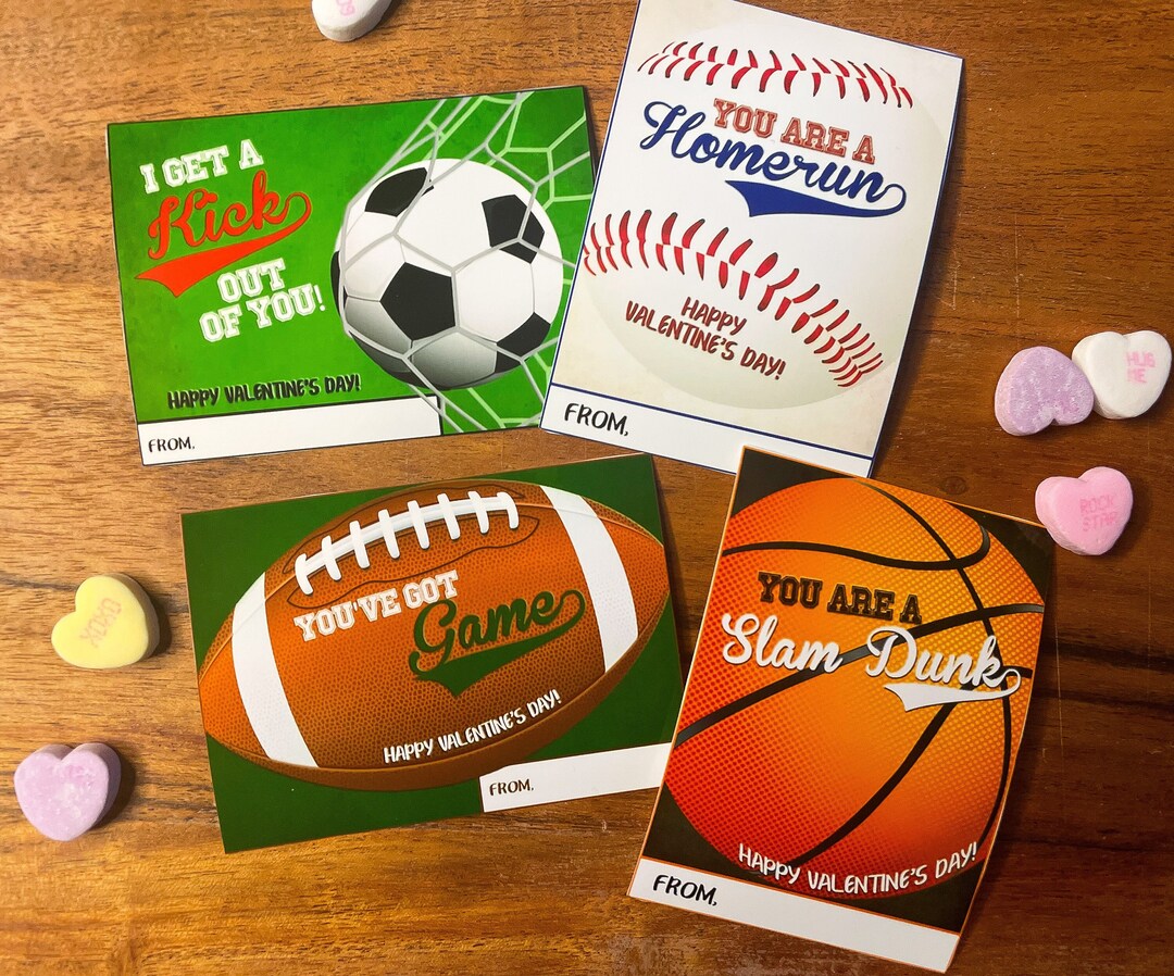 SPORTS VALENTINE CARDS, Baseball Valentines, Soccer Valentine Cards ...