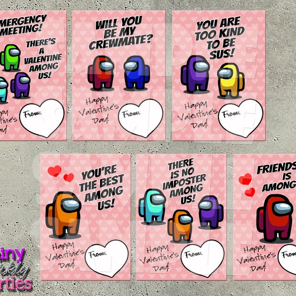 Among Us Valentine Card - Etsy