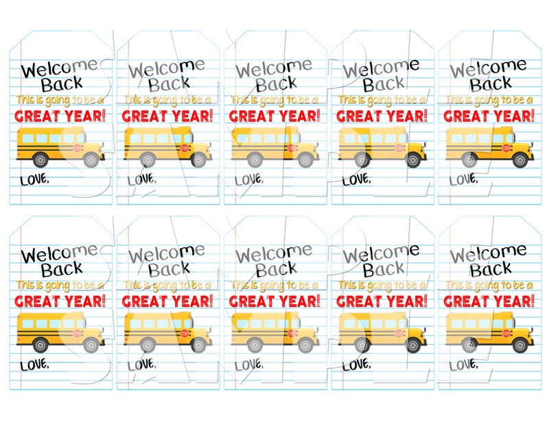 BACK to SCHOOL TEACHER Tags Welcome Back to School Tag Happy - Etsy