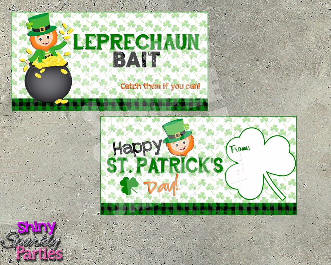 St. PATRICK'S DAY Treat Bag TOPPERS Leprechaun Bait Tags - Etsy