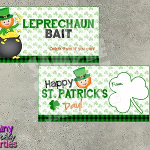 St. PATRICK'S DAY Treat Bag TOPPERS, Leprechaun Bait Tags, Pot of Gold ...