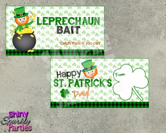 St. PATRICK'S DAY Treat Bag TOPPERS Leprechaun Bait Tags | Etsy