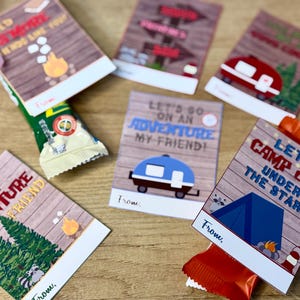 CAMPING VALENTINE CARDS, Camping Valentines, Happy Camper Valentine's ...