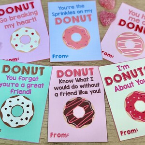 DONUT VALENTINE CARDS, Donuts About You, Donut Valentines, Valentines ...
