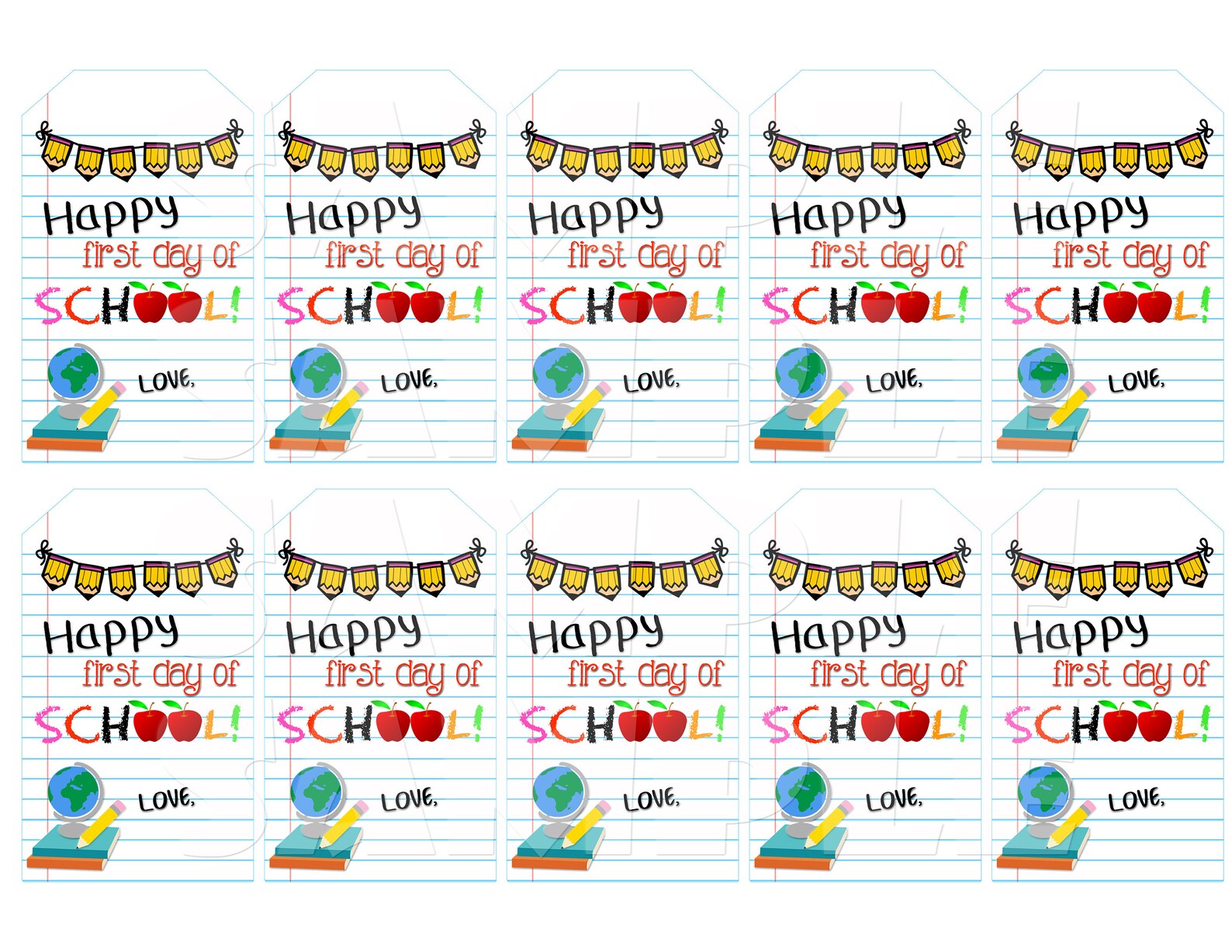 BACK to SCHOOL TEACHER Tags Welcome Back to School Tag Happy - Etsy
