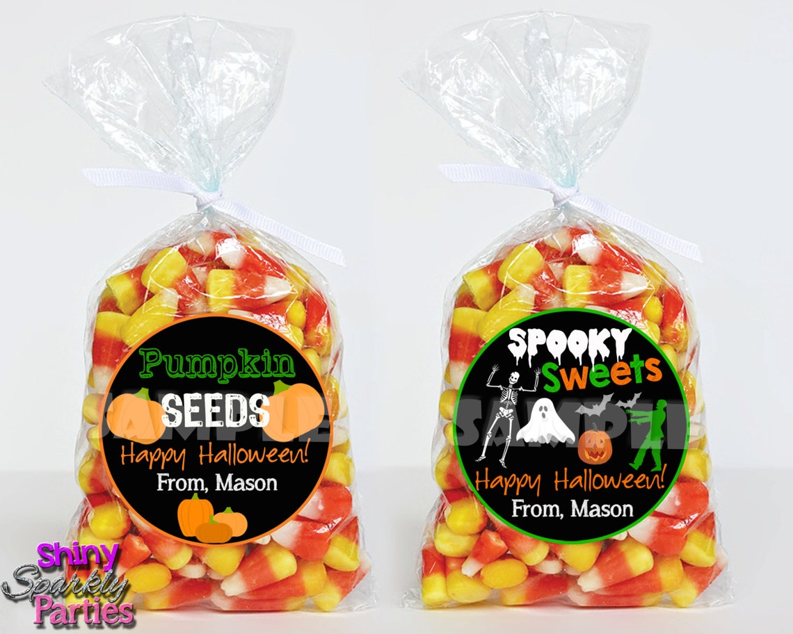 HALLOWEEN TREAT LABELS Halloween Labels Halloween - Etsy
