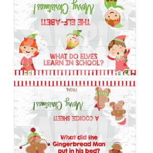 CHRISTMAS TREAT BAG Toppers, Christmas Jokes, Classroom Gift, Students ...