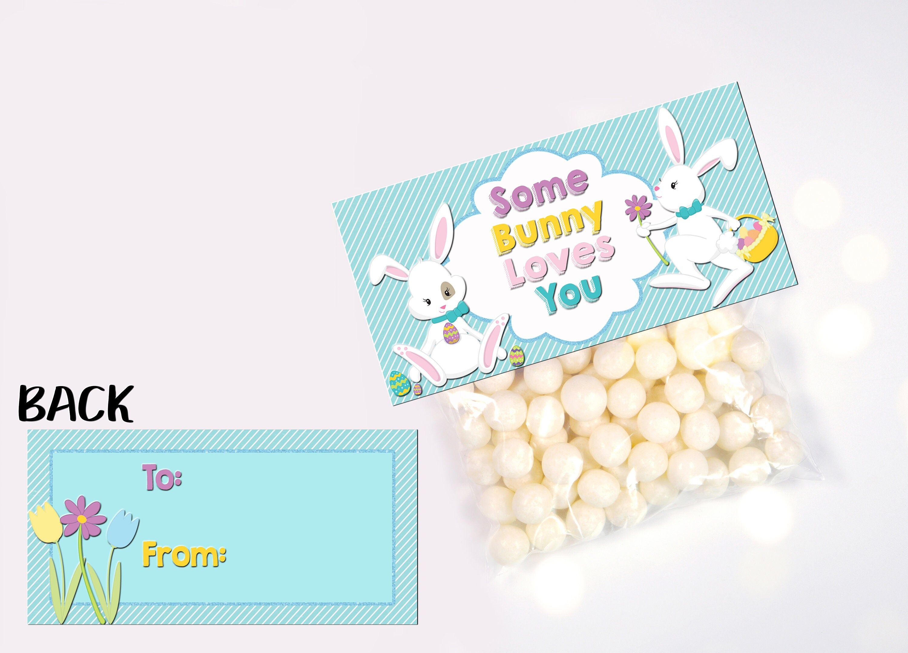 Printable EASTER TREAT BAG Toppers - Some Bunny Loves You Treat Bag ...
