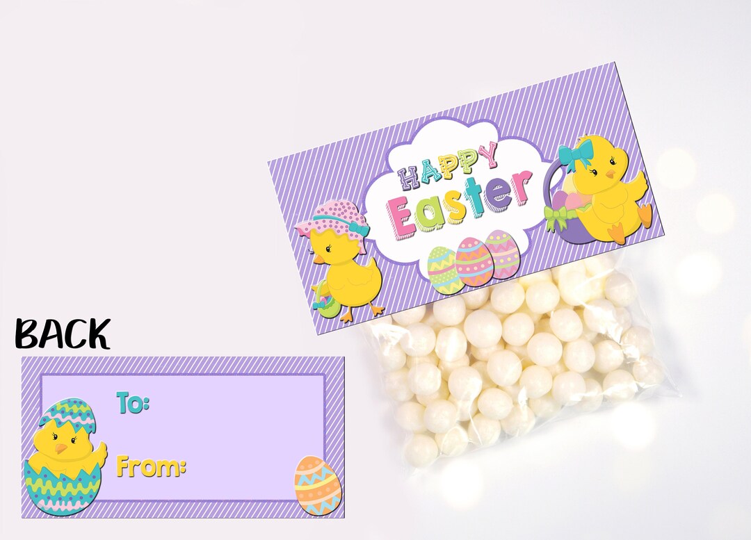 EASTER Treat BAG Toppers - Easter Chick Treat Bag Toppers - Diy Easter ...