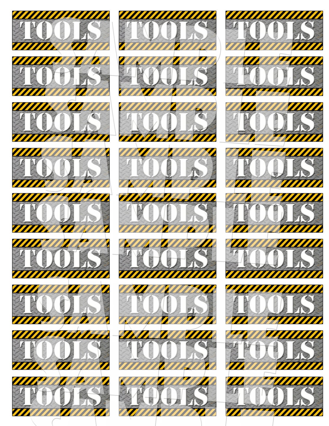CONSTRUCTION TOOLS TAGS, Construction Silverware Tags, Construction ...