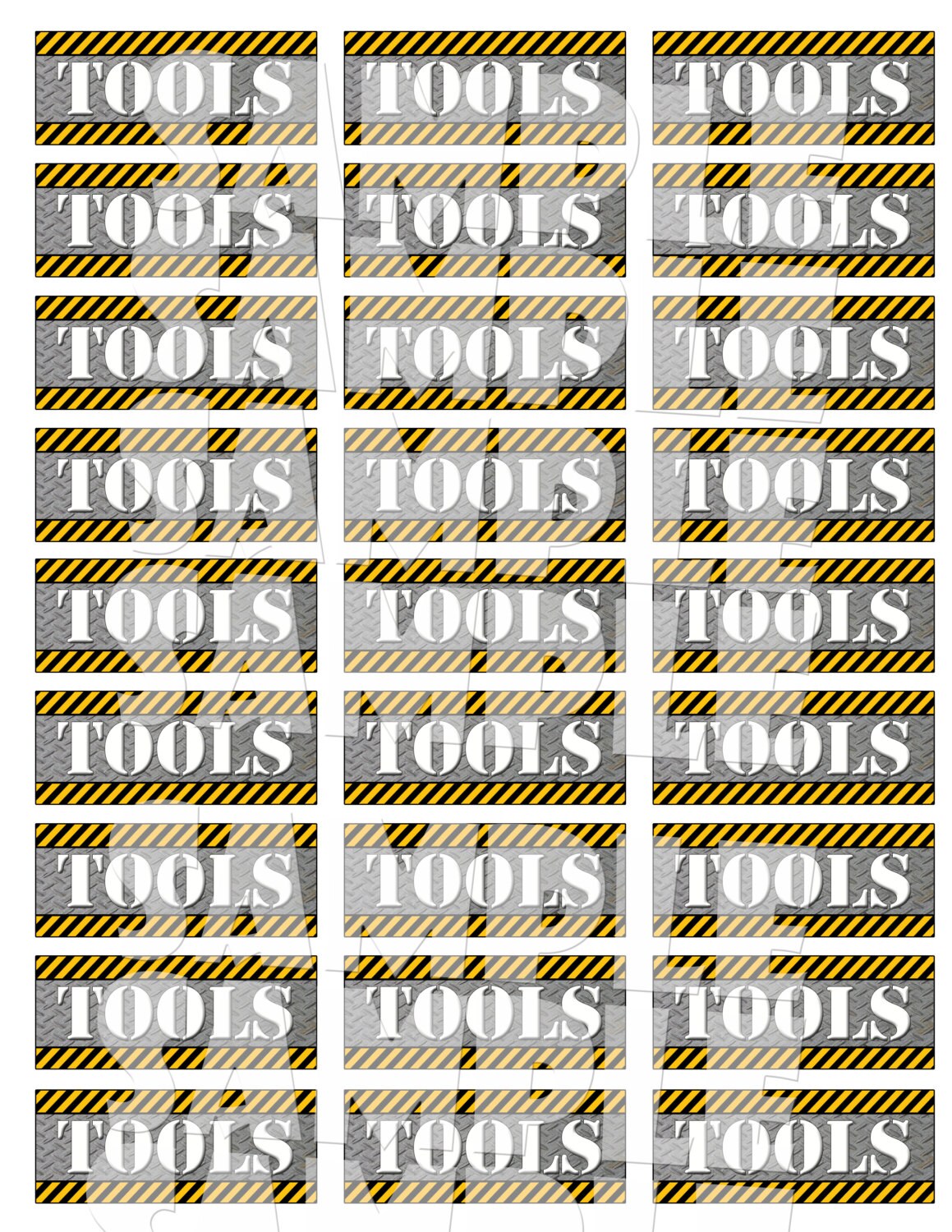 CONSTRUCTION TOOLS TAGS Construction Silverware Tags - Etsy