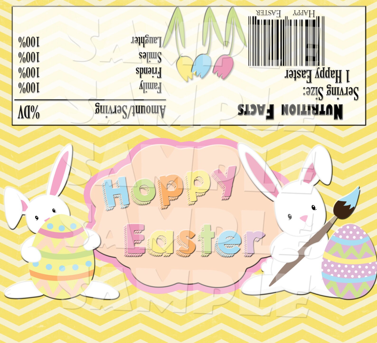 Printable EASTER CANDY Bar WRAPPERS Easter Bunny Candy | Etsy