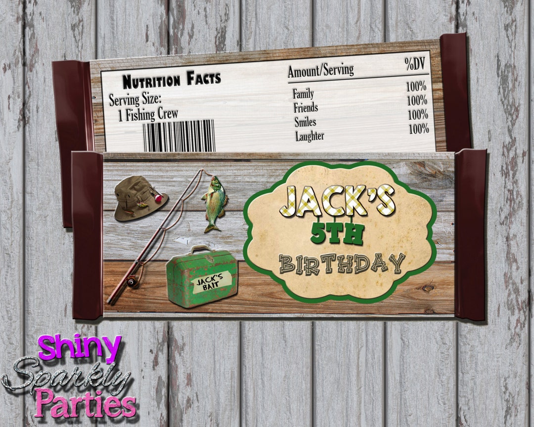 FISHING CANDY Bar WRAPPERS, Fishermen, Fisherman Candy Wrappers ...