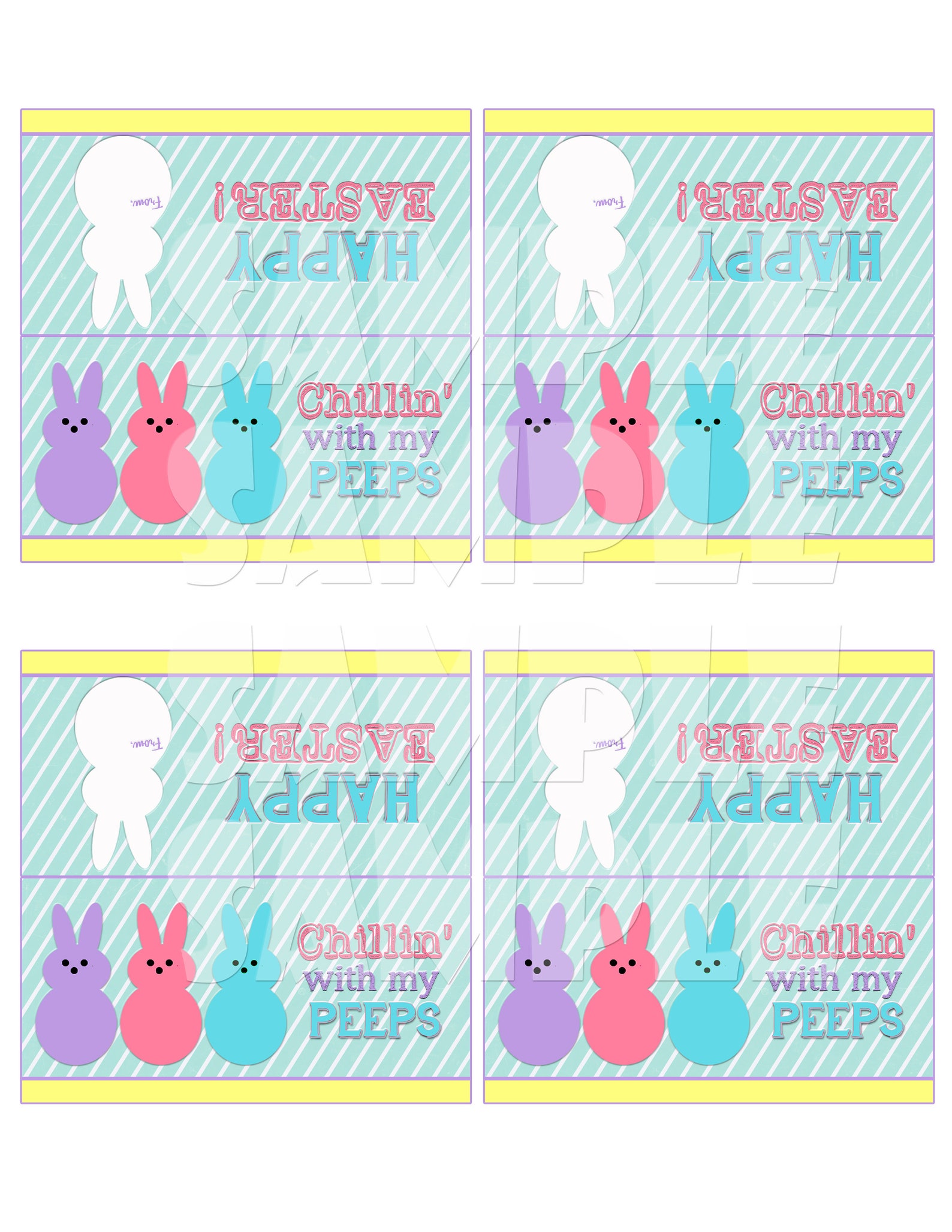 PEEPS TREAT Bag TOPPERS, Easter Bag Toppers, Classroom, Kids School ...