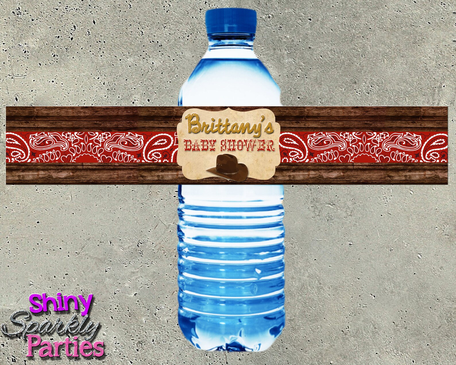 WESTERN WATER Bottle LABELS Cowboy Water Bottle Labels | Etsy