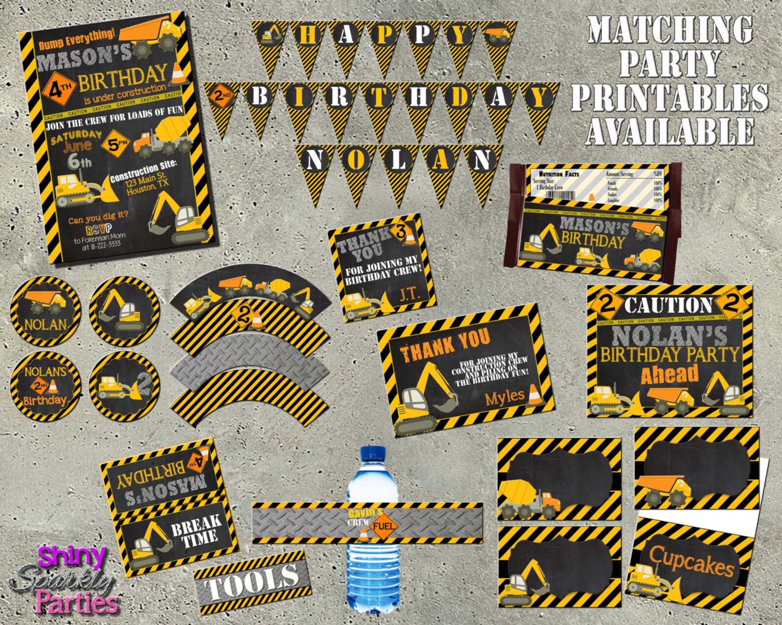 Printable CONSTRUCTION PARTY SIGN Construction Birthday - Etsy